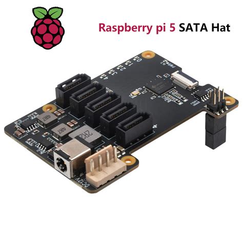 Raspberry Pi 5 X1009 Pcie To 5 Port Sata Shield Sata Hat Expansion Boa