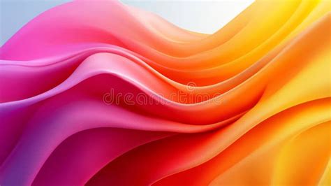 Abstract Colorful Waves Flowing Seamlessly Together Stock Illustration