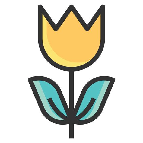 Flower Icon Line Color Vector Illustration 11996501 Vector Art At Vecteezy