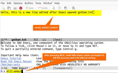 How To Exit Emacs Text Editor In Linux Methods LinuxSimply
