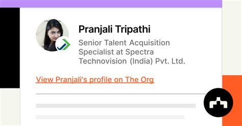 pranjali tripathi senior talent acquisition specialist at spectra technovision india pvt