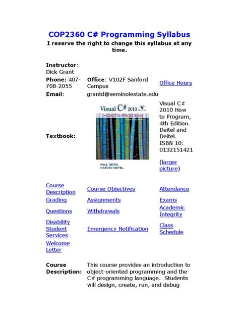 cop2360 c programming syllabus pdf c programming language