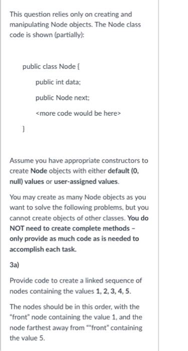 Solved This Question Relies Only On Creating And