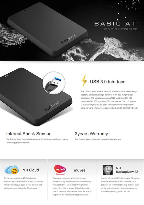 Buy Toshiba TB Canvio Basics USB Portable Drive Black HDTB AK CA PC Case Gear Australia