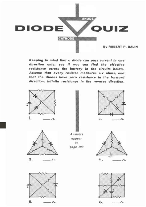 Diode Quiz OneTubeRadio Com