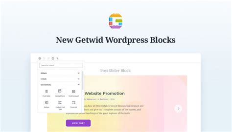 Getwid Blocks Contact Form Post Slider Etc Motopress