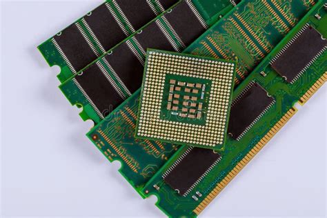 CPU Chip Processor And RAM Memory Modules Stock Photo Image Of Hardware Tech