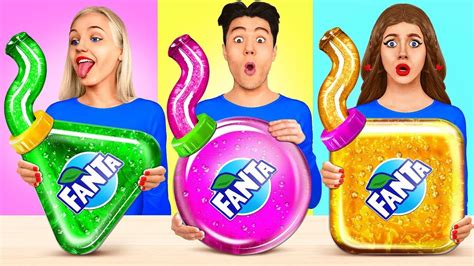 Tantangan Makanan Geometris Hanya Makan Satu Bentuk Oleh Mega Game