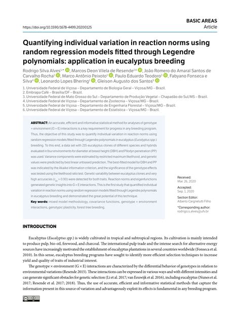 Pdf Quantifying Individual Variation In Reaction Norms Using Random