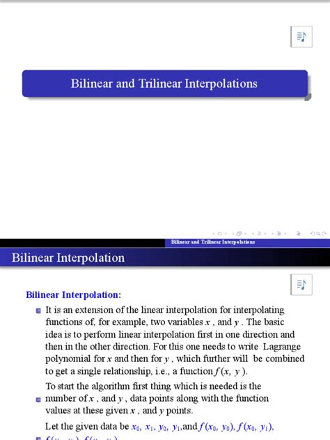 Bilinear And Trilinear Interpolation Lecture With Audio Download Free