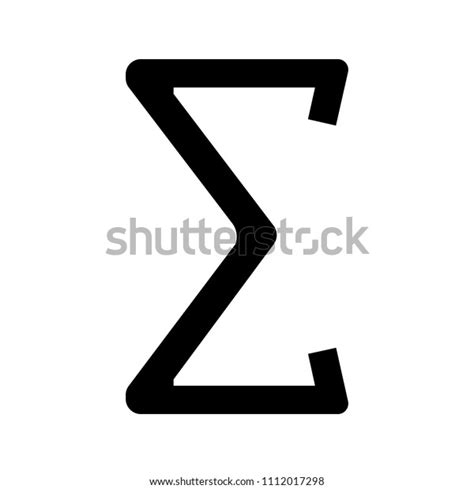 Summation Glyph Icon Sum Total Math Stock Vector Royalty Free 1112017298