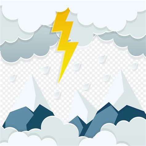 矢量白色雷雨闪电PNG图片素材下载 图片编号7739034 PNG素材网