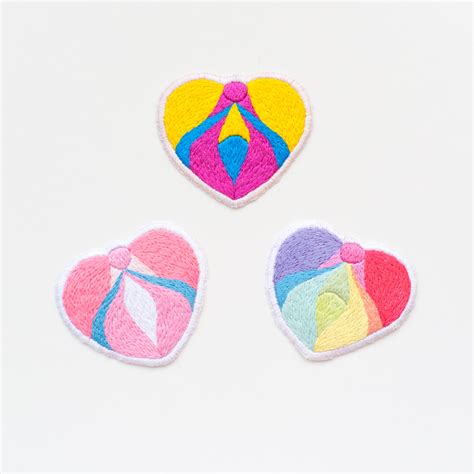 Feminist Vulva Patch Transgender Pride Colors Mtf Vagina Patch Etsy