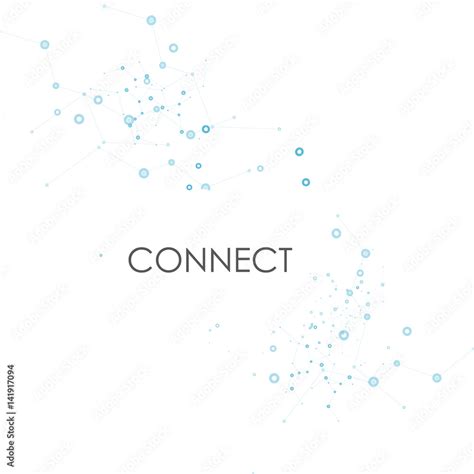 Abstract Connect Background With Dots And Lines Molecule Structure