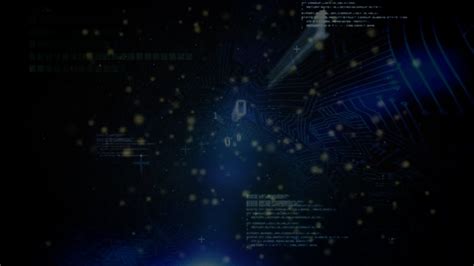 Animation Of Floating Dots With Binary Codes And Programming Language