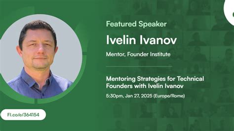 Mentoring Strategies For Technical Founders With Ivelin Ivanov