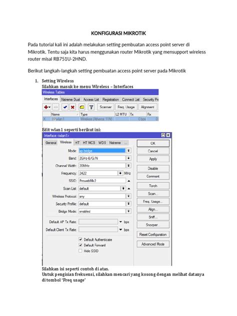 Setting Mikrotik Sebagai Acces Point Pdf Setting Mikrotik Sebagai Acces Point Pdf