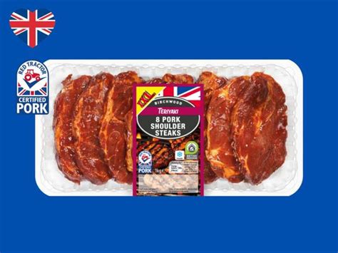 Birchwood 8 Teriyaki British Pork Shoulder Steaks Lidl Great