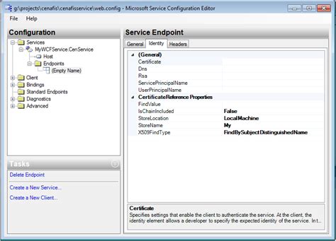 C Wcf The Identity Check Failed For The Outgoing Message Stack