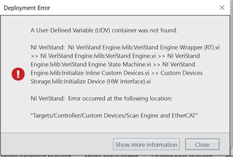 Error 537707 Occurs When Deploying Scan Engine And Ethercat Custom Device Ni Community