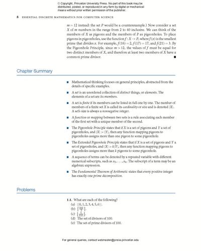 Essential Discrete Mathematics For Computer Science Princeton University Press