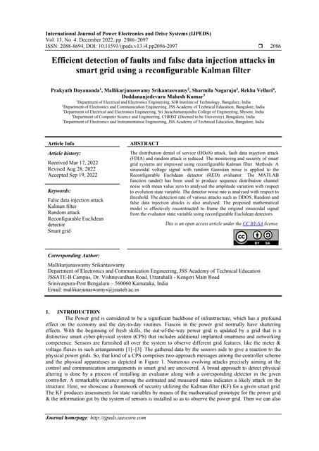 Efficient Detection Of Faults And False Data Injection Attacks In Smart Grid Using A