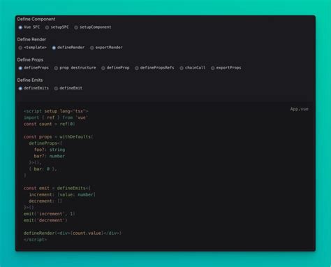 🛠️ interactive example in vue macros 👉🏻 you can try previewing