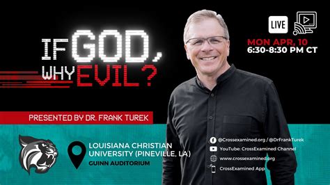 Christian Apologist Frank Turek To Speak April 10th At Lcu Louisiana