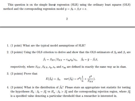 Solved This Question Is On The Simple Linear Regression Chegg Com