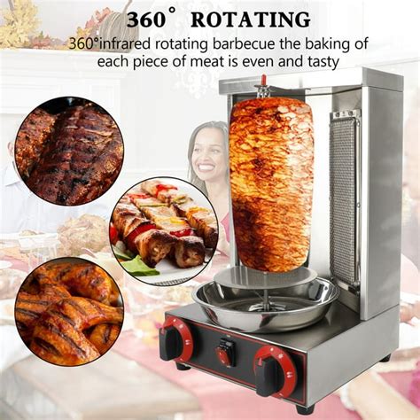 Motor Genic Vertical Broiler Shawarma Machine Silver Electricgas