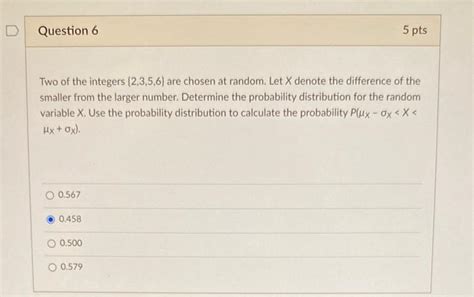 Solved Two Of The Integers Are Chosen At Random Chegg