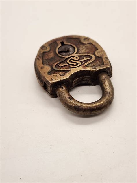 Vintage Brass Slaymaker Brand Padlock Locked Padlock With No Key Circa 1920s Slaymaker