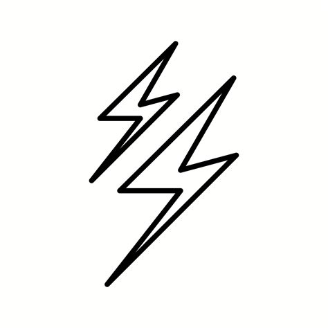 Unique Lightning Vector Line Icon 15381787 Vector Art At Vecteezy