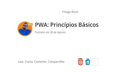 Pwa Princípios Básicos