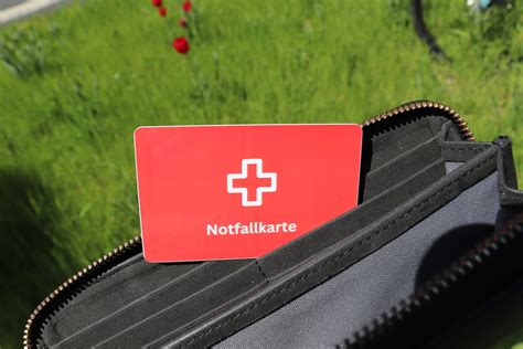 Emergency Card Emergency Id Personalized Plastic Card In Credit