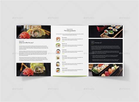 Brochure Sushi Restaurant Tri Fold A5 Print Templates Graphicriver