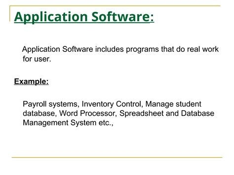 Computer Software System Software Application Software Ppt