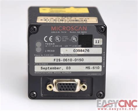 Easycnc Online Shopping Microscan Ms 610 Laser Barcode Scanner Used