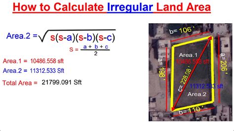 How To Calculate Irregular Plot Land Area Youtube