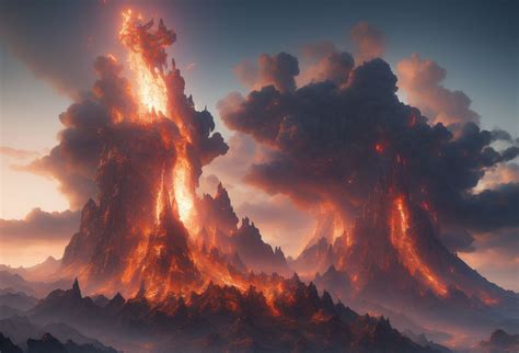 Download Fire Volcano Digital Art Royalty Free Stock🍒 Explore O Cativante Universo Do Cassino