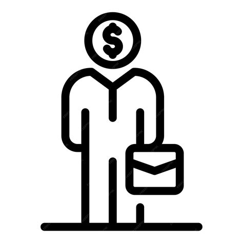 Premium Vector Outsource Man Icon Outline Outsource Man Vector Icon For Web Design Isolated On