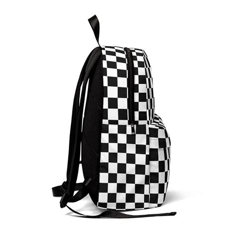 Black And White Checkered Backpack Etsy