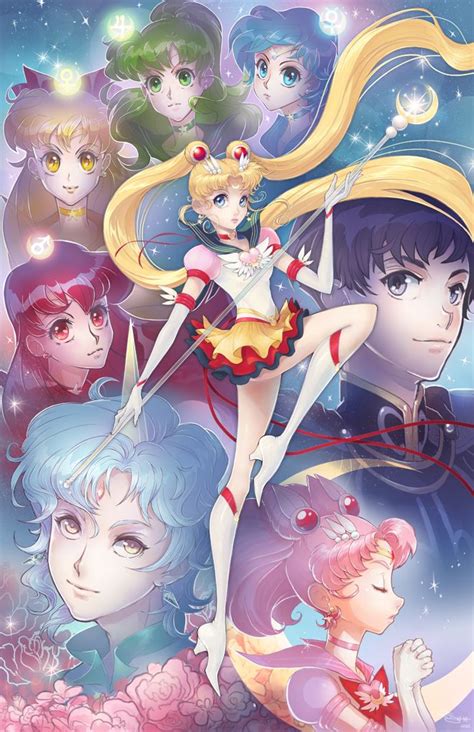 Sailor Moon Group Poster Sailor Moon Art Sailor Moom Sailor Moon