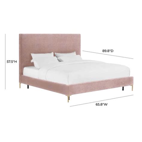 Delilah Blush Textured Velvet Queen Platform Bed Bed Bath And Beyond