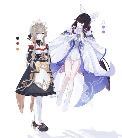 Columbina And Sandrone Genshin Impact Drawn By Iooqq Danbooru