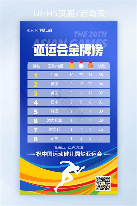 杭州亚运会h5运动海报启动页 包图网