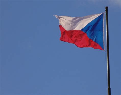 Bandiera Della Cechia Ex Repubblica Ceca Sulle Strade Del Mondo