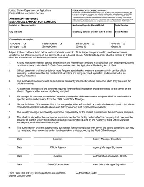Form Fgis 980 Fill Out Sign Online And Download Printable Pdf Templateroller