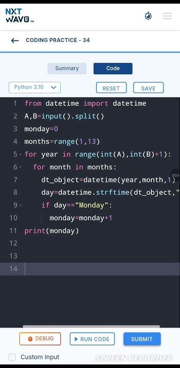 Count Of Mondays Using Python Ccbp Nxtwave Coding Programming