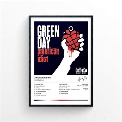 Green Day American Idiot Unframed Poster Print Polaroid Style